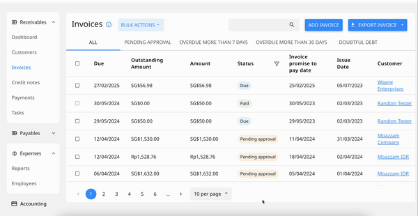 How can I attach a file to a customer or invoice?