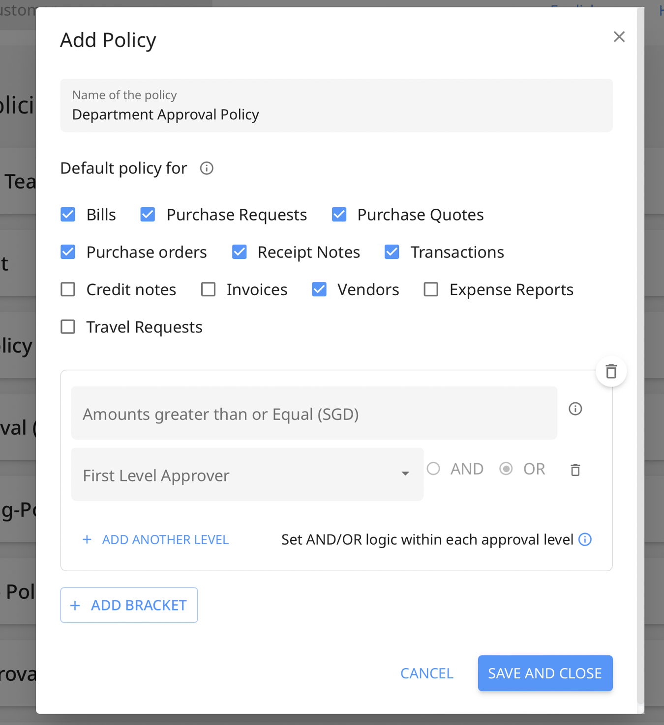 How to set up approval policies for Accounts Payable?
