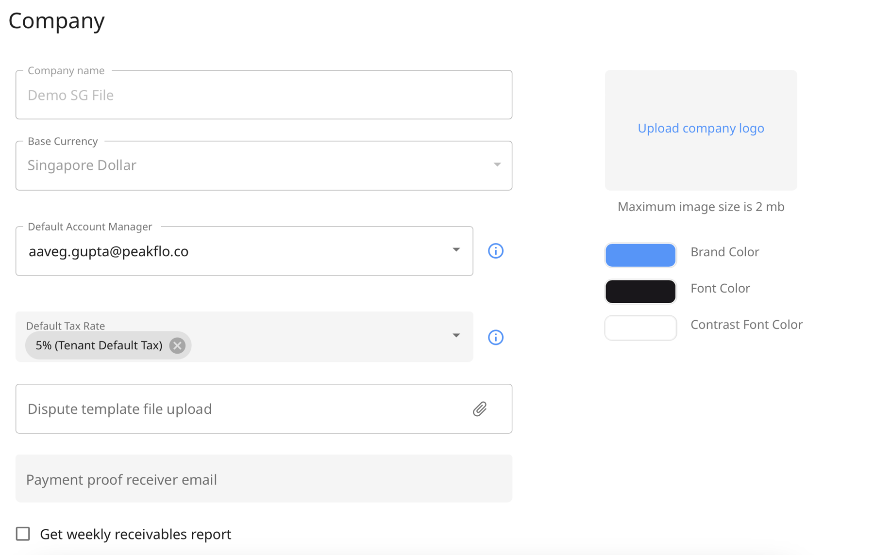 How to enable professional branding on invoices and customer payer portal?