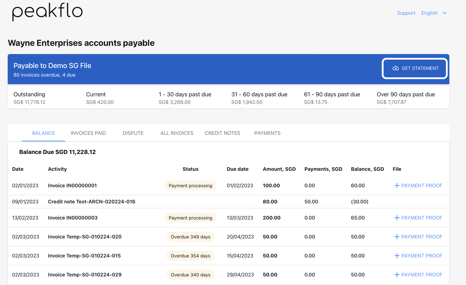 How to download the statements of account(SoA) from the customer portal?