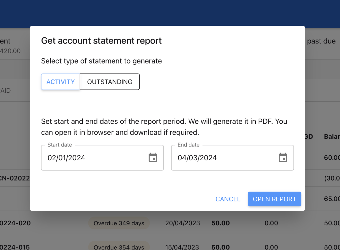 How to download the statements of account(SoA) from the customer portal?