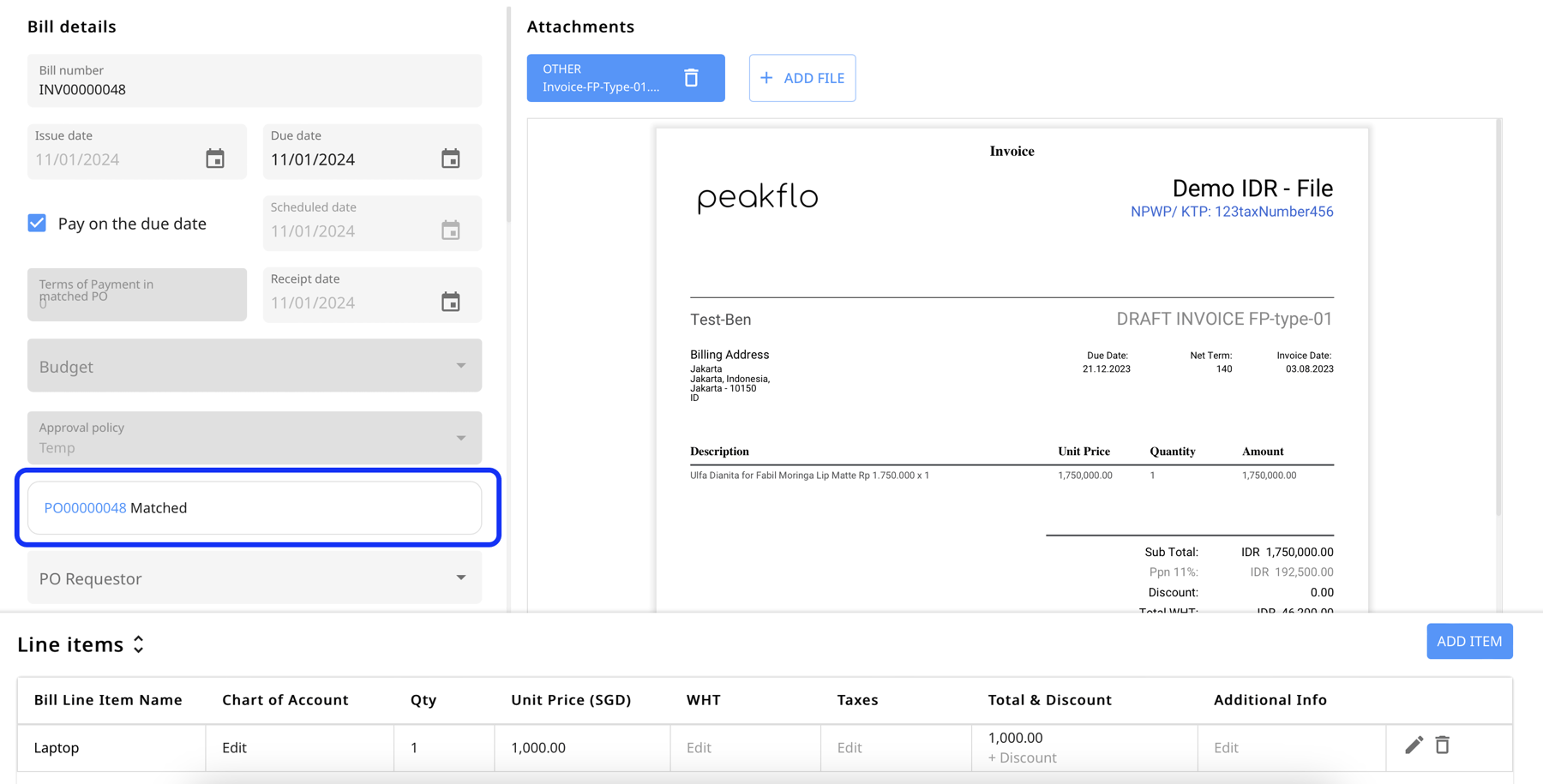 How to match your purchase order with the vendor invoice?