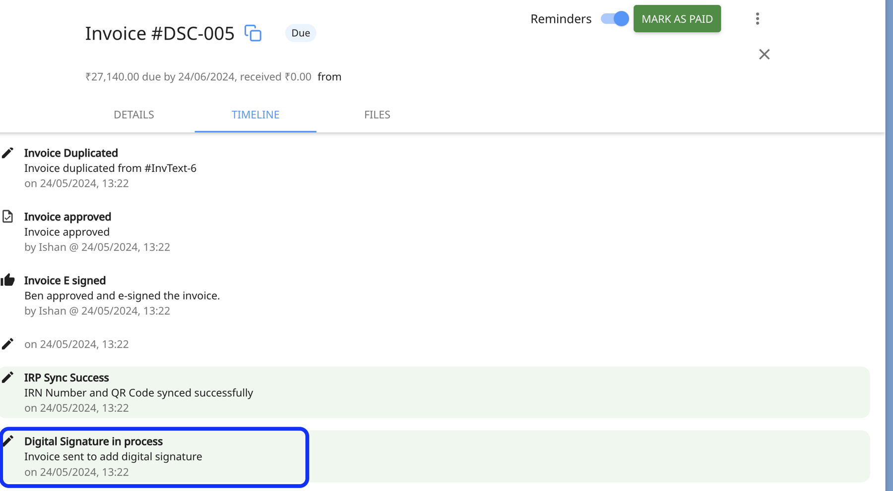 How to sign invoice PDF with Digital Signature Certificate?
