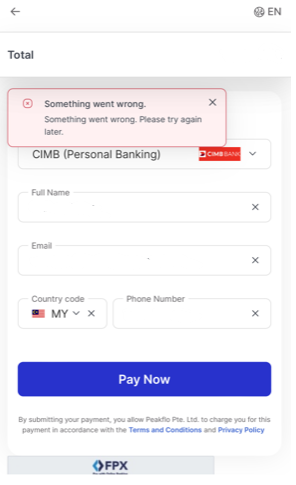 I can't make a payment in the customer portal. What should I do?