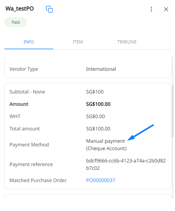 How to check the payment method of a bill?