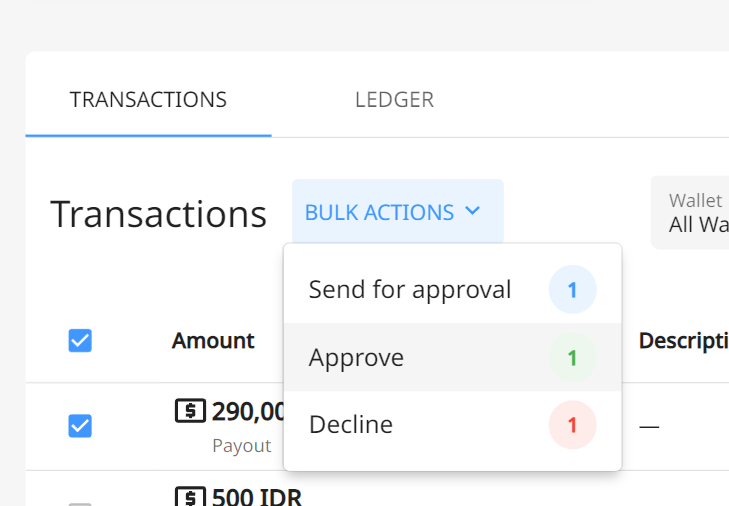 How to mass approve transactions?
