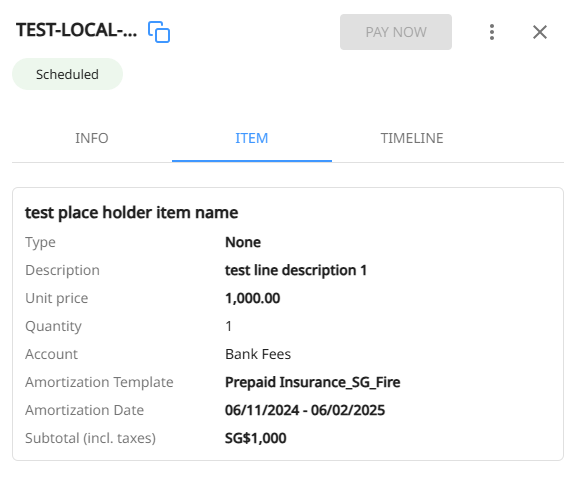 How to Enable and Set Amortization for Bill Line Items?