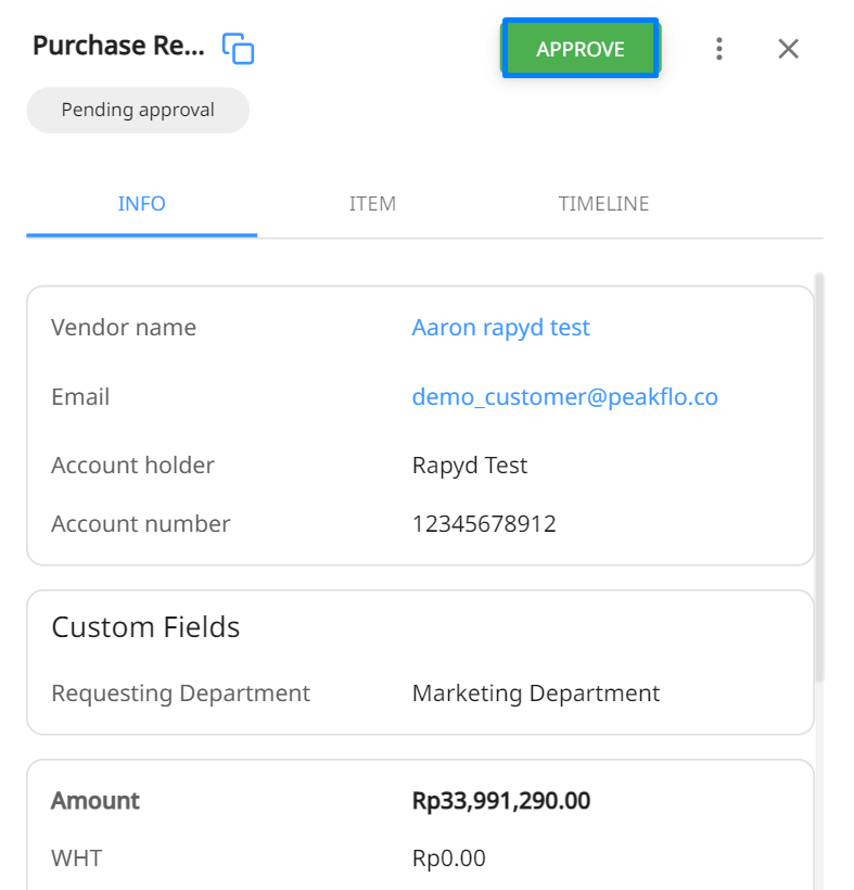 How to approve bills, POs, and transactions in My Approvals