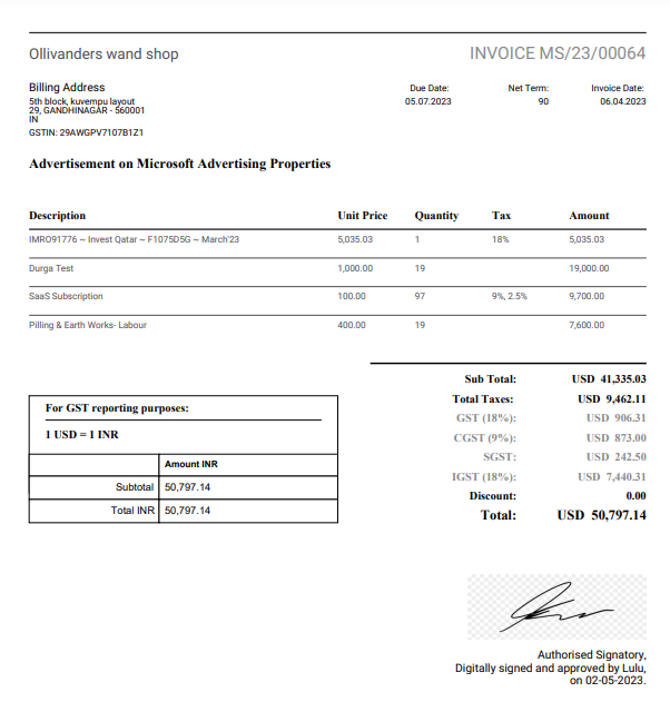 How to conduct bulk actions on multiple invoices?